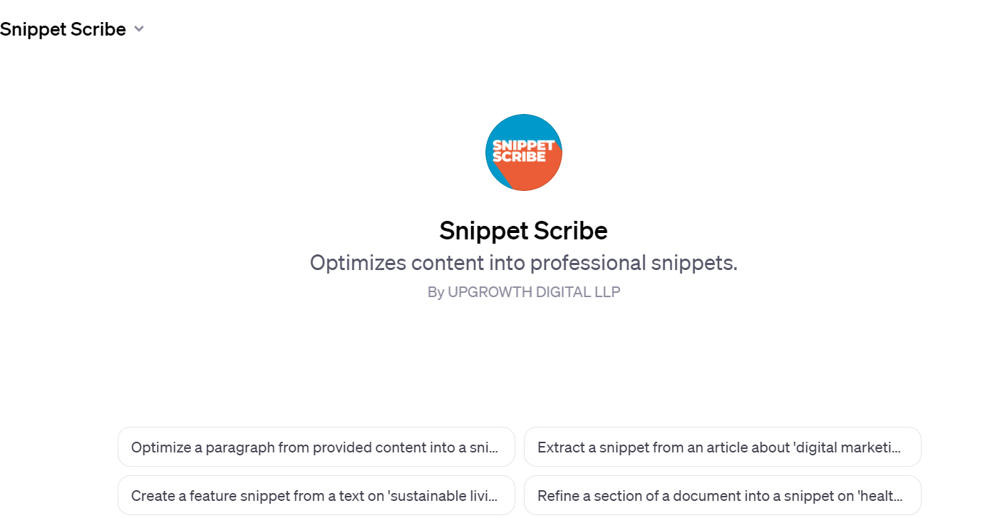 Free Snippet Scribe: Craft Compelling Search Snippets with upGrowth ...